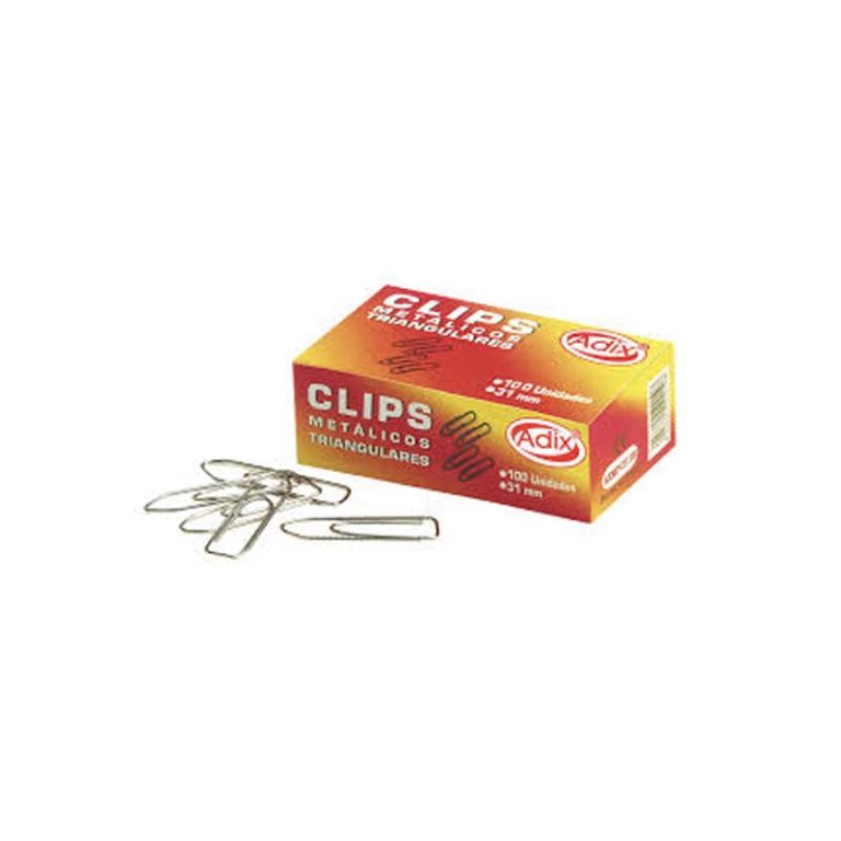 CLIPS METALICO ADIX 31 MM 100 UN TRIANGULAR - ANYU